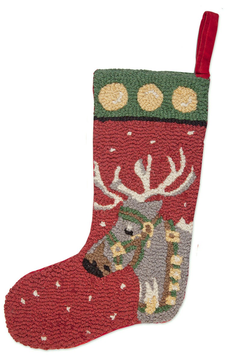 Reindeer Wool Stocking 9 x 20