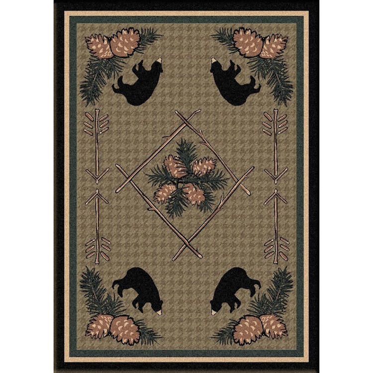 Pine Cone and Bear Area Rugs