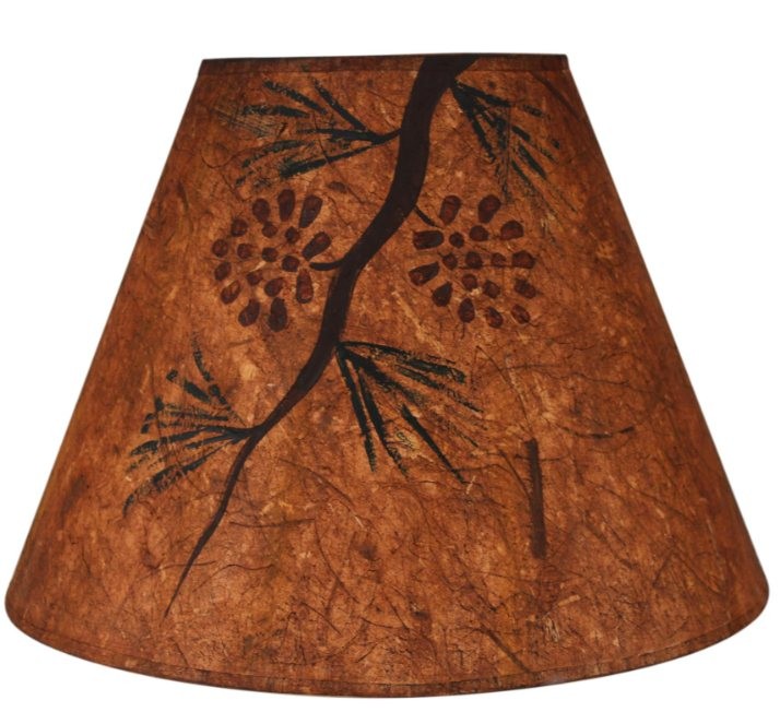 Rustic Pine Cone Lamp Shade - 15 Inch
