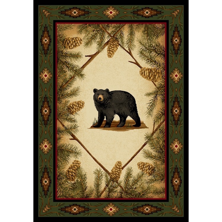 Curious Cub Bear Accent Rug
