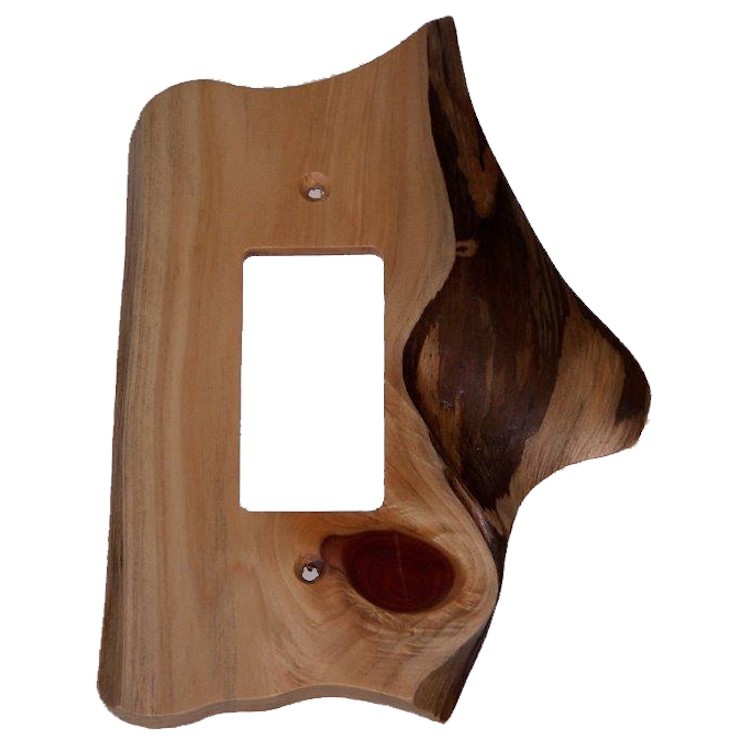 Red Cedar Single Rocker Switch Plate