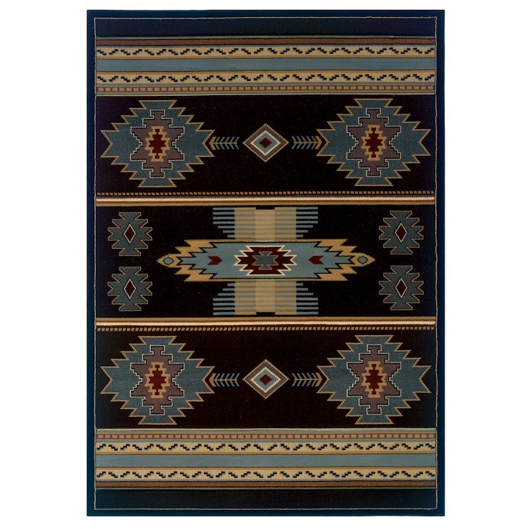 Blue Native Canvas Runner