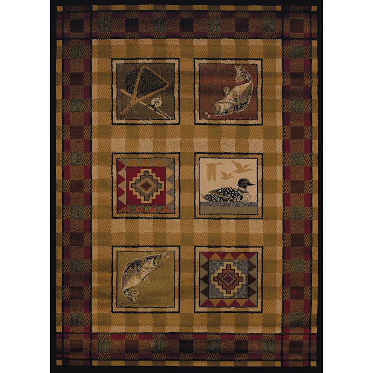 Lodge Stamp Area Rugs